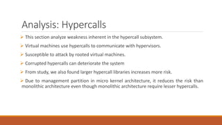 Analysis of monolithic and microkernel architectures | PPTX