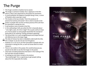 Analysis of horror movie posters | PPTX