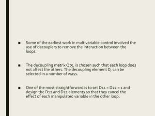 Analysis of Multivariable System. | PPTX