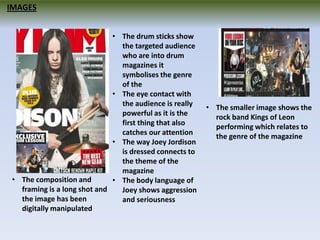 Analysis of music magazines front covers | PPTX