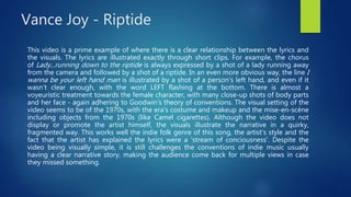 Analysis of music videos - Godwin's theory | PPT