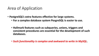 Analysis of mysql and postgresql | PPT