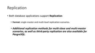 Analysis of mysql and postgresql | PPT