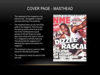 Task 1 - Analysis of nme magazine | PPT
