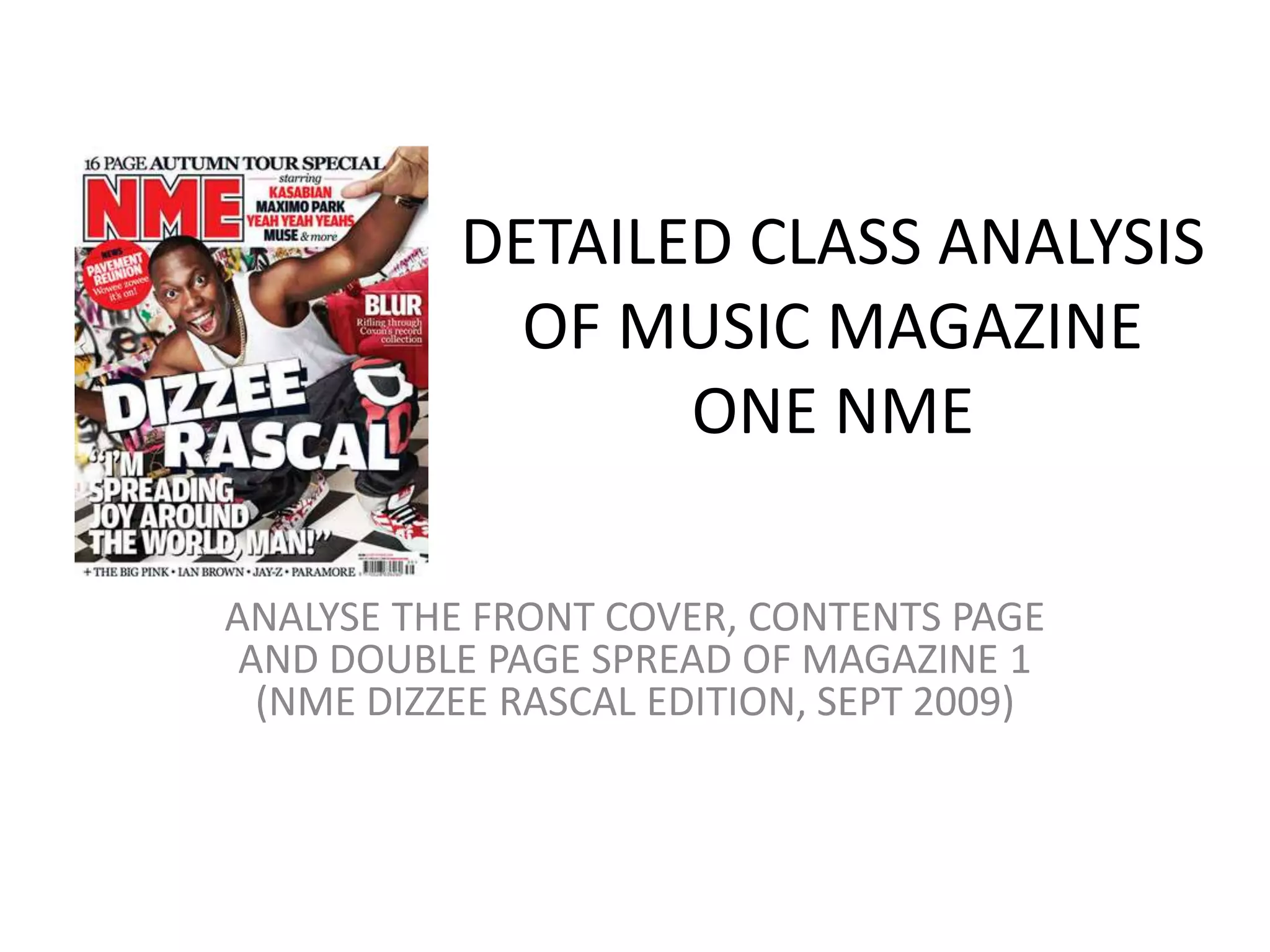 Analysis of nme magazine | PPTX
