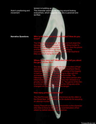 Analysis Of Opening Techniques Scream | DOC