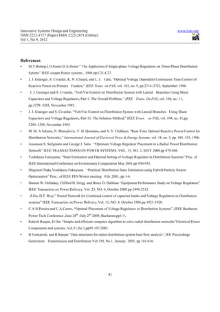 Analysis of optimal avr placement in radial distribution systems using | PDF