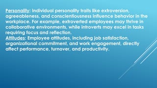 analysis of organization behavior for study | PPTX