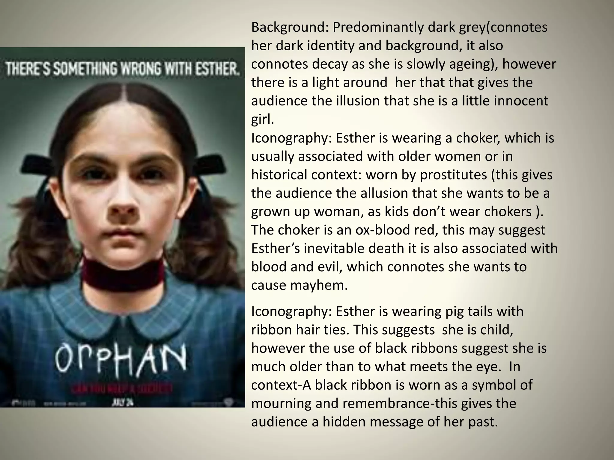 Analysis of Orphan poster | PPT