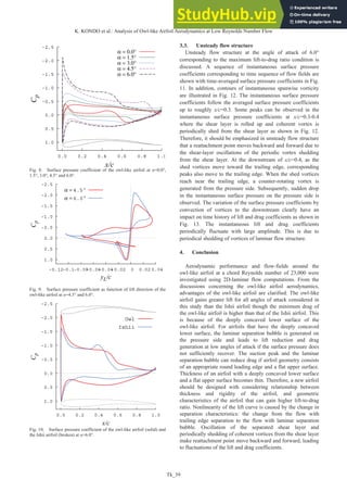 Analysis Of Owl-Like Airfoil Aerodynamics At Low Reynolds Number Flow | PDF | Physics | Science