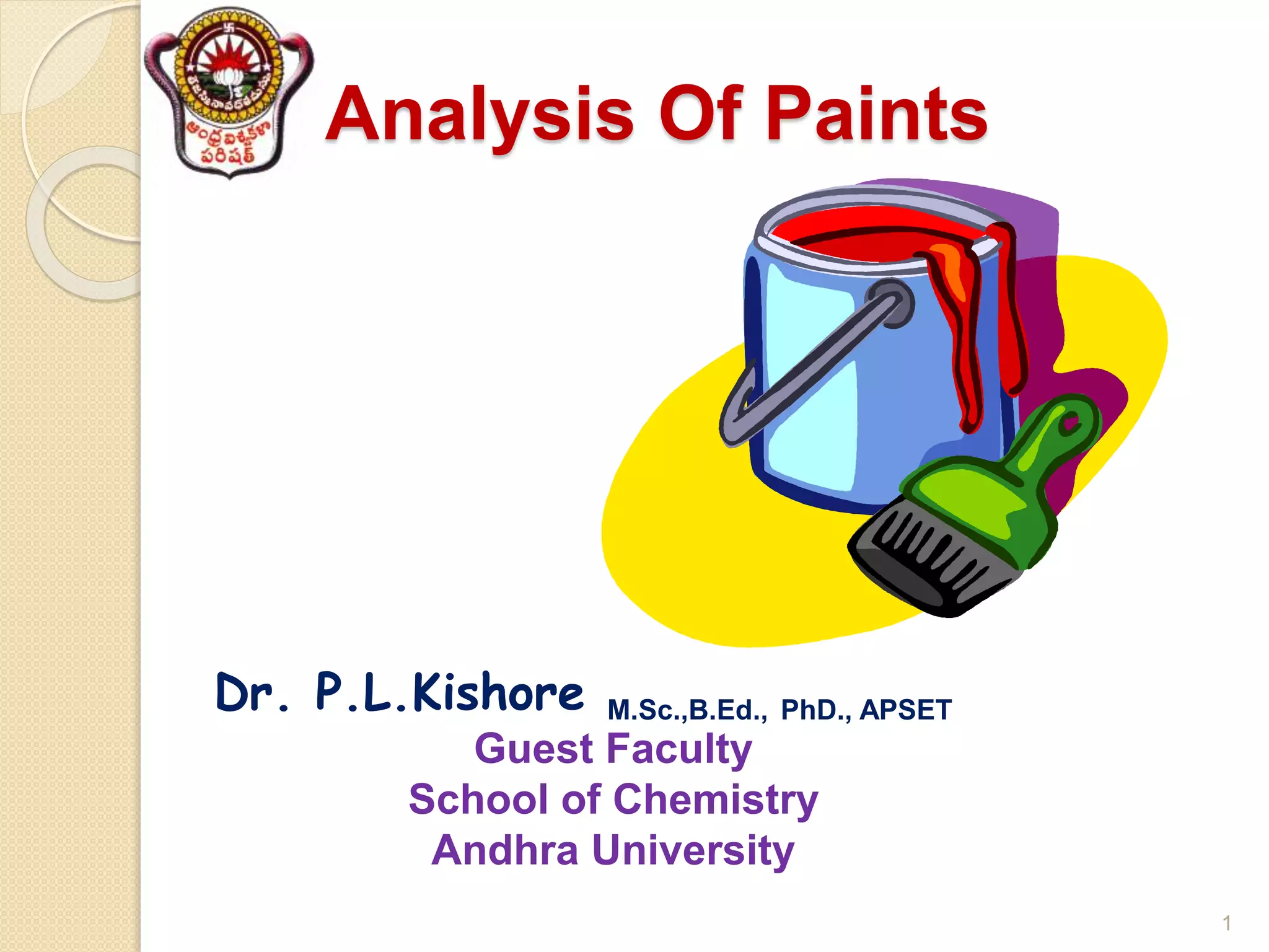 Analysis of paint | PPTX