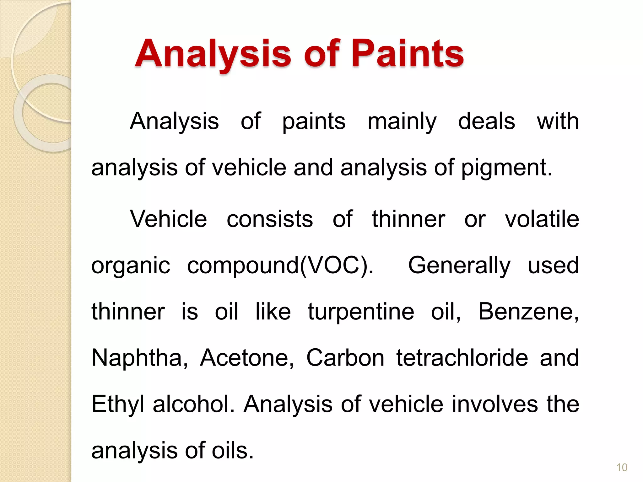 Analysis of paint | PPTX