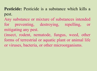 Analysis of pesticides | PPTX