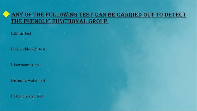 Analysis of phenols and qualitative tests for phenols | PDF | Chemistry ...