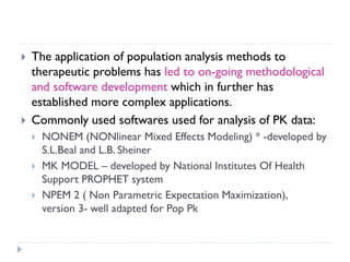 Analysis of pk data- Pop PK analysis | PPTX