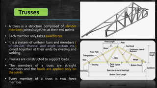 Analysis of plane truss unit 5 | PPTX