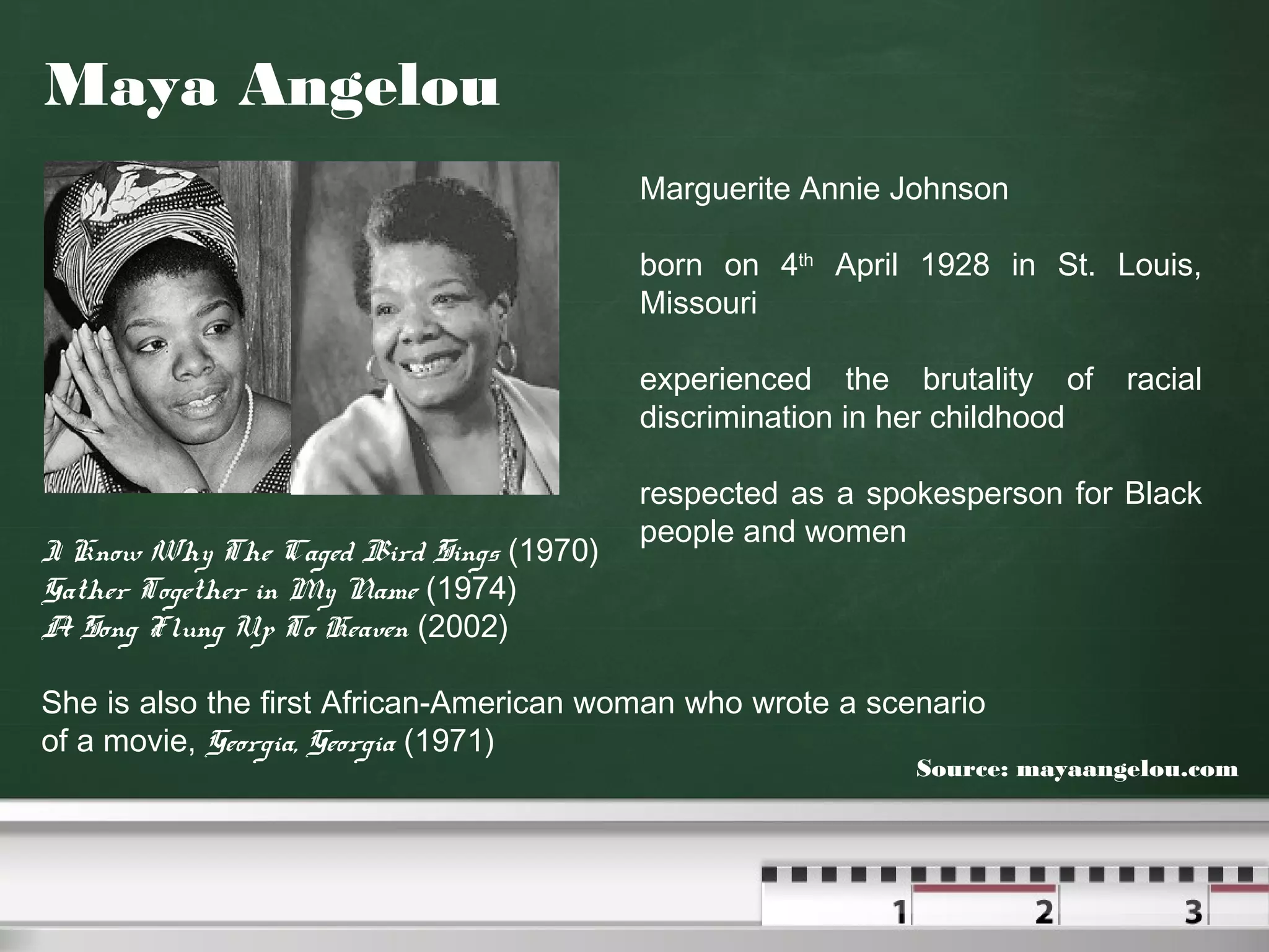 Analysis of poem by maya angelou entitled “woman work” by using marxism ...