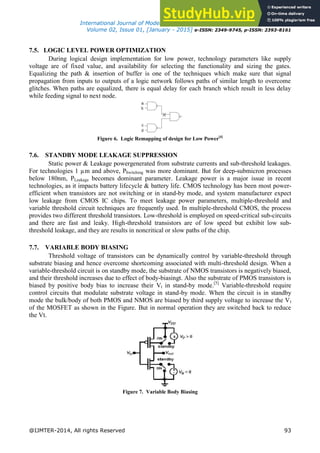 Analysis Of Power Dissipation Amp Low Power VLSI Chip Design | PDF