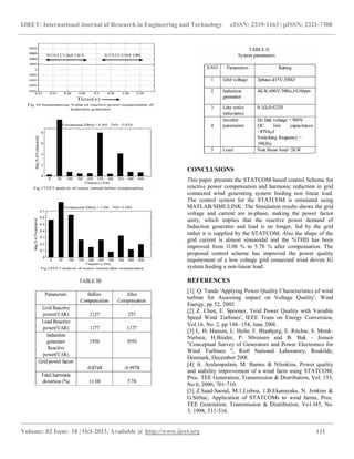 Analysis of power quality improvement in grid connected wind driven induction generator at ...