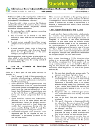Analysis Of Process Structure In Windows Operating System | PDF