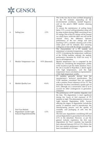 Analysis of PVSyst Loss Diagram | PDF