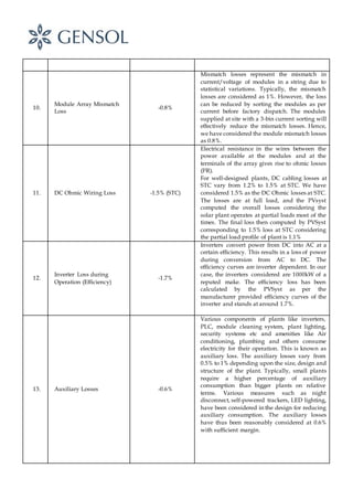 Analysis of PVSyst Loss Diagram | PDF