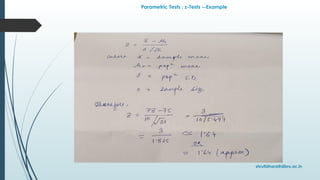 Analysis of Quantitative Data Parametric and non-parametric tests.pptx