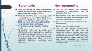 Analysis of Quantitative Data Parametric and non-parametric tests.pptx
