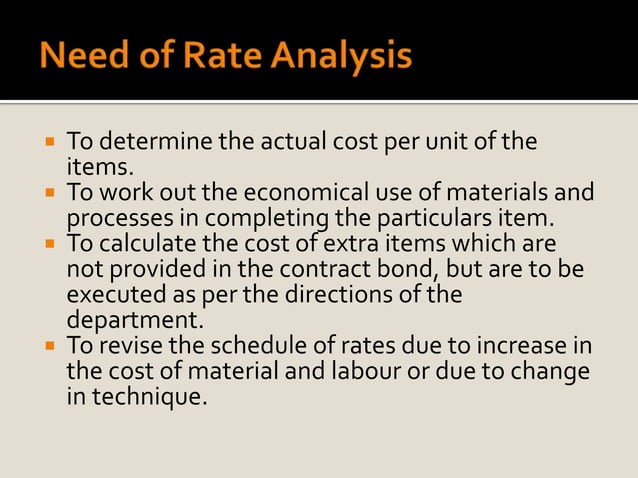 Analysis of rates | PPTX
