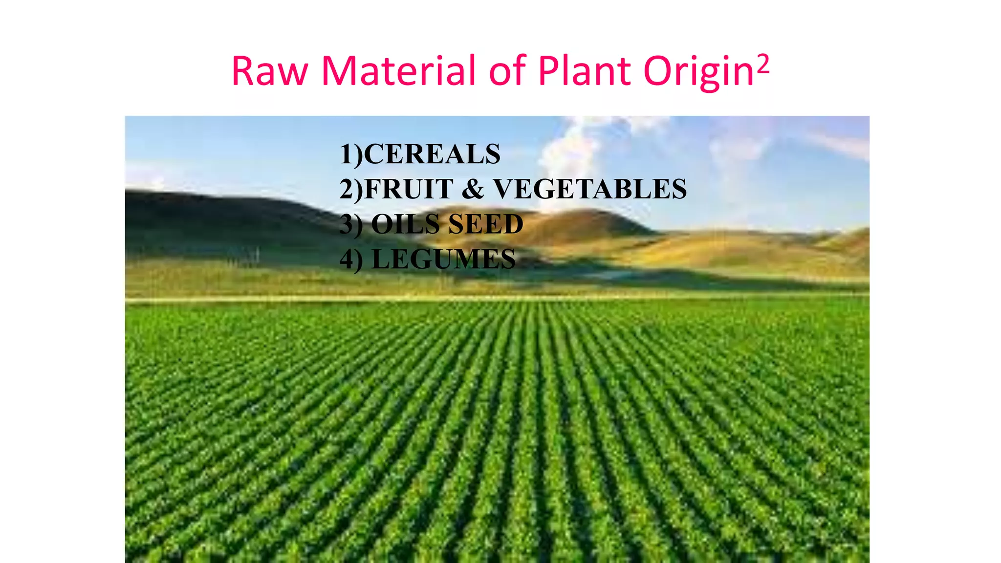 Analysis of raw material and finished product | PPTX