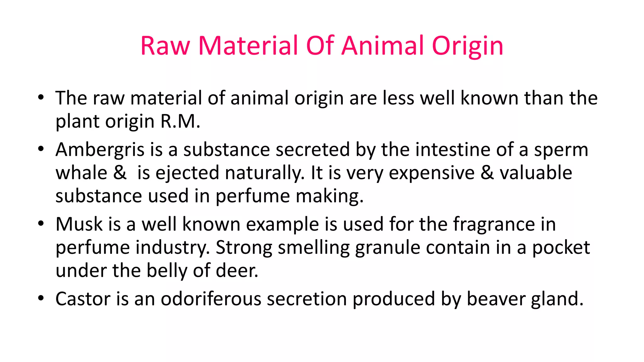 Analysis of raw material and finished product | PPTX