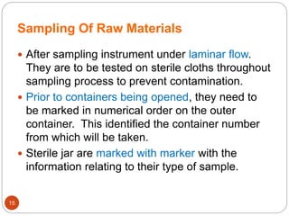 Analysis of Raw Materials | PPTX