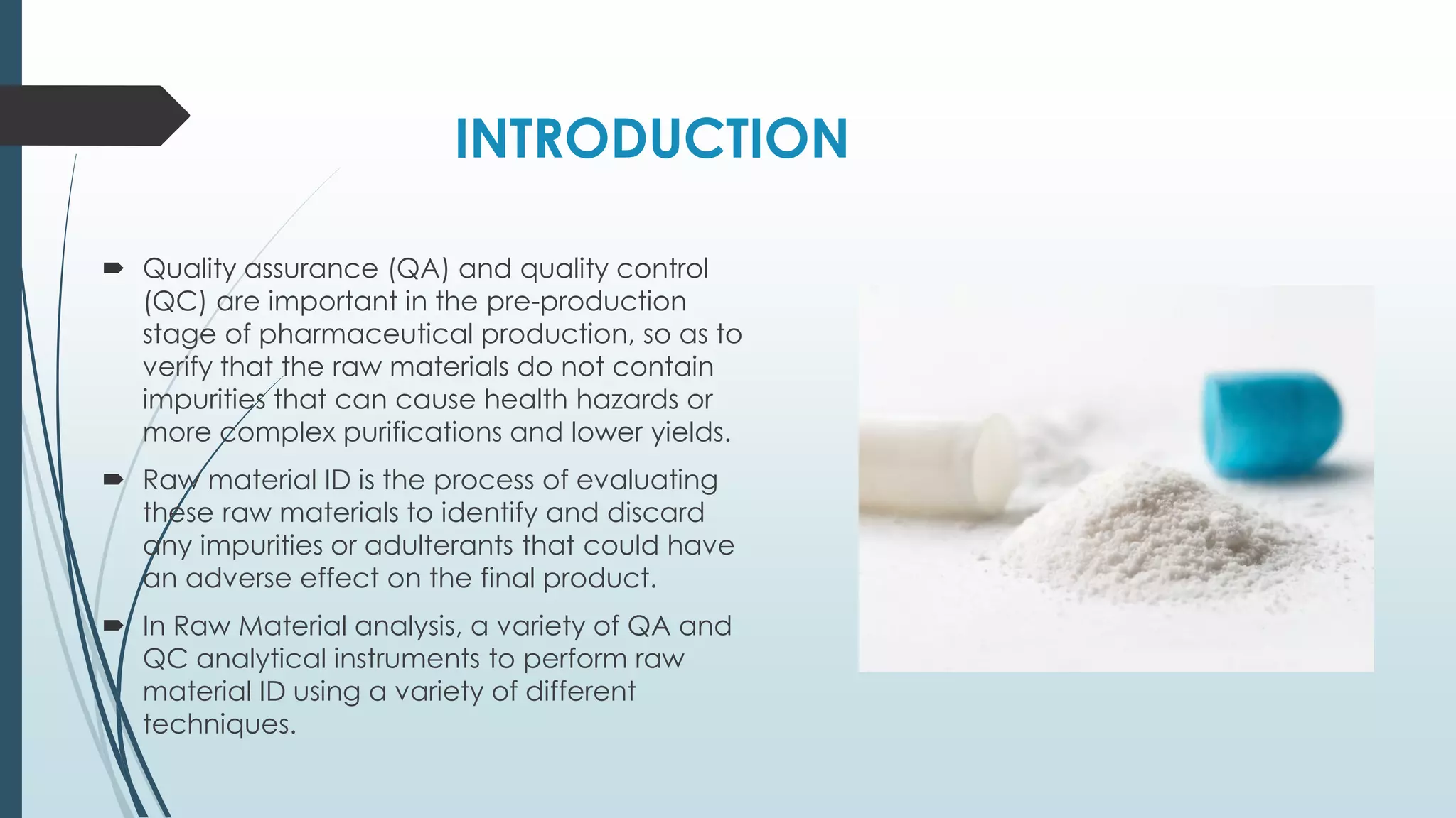 Analysis of raw materials | PDF