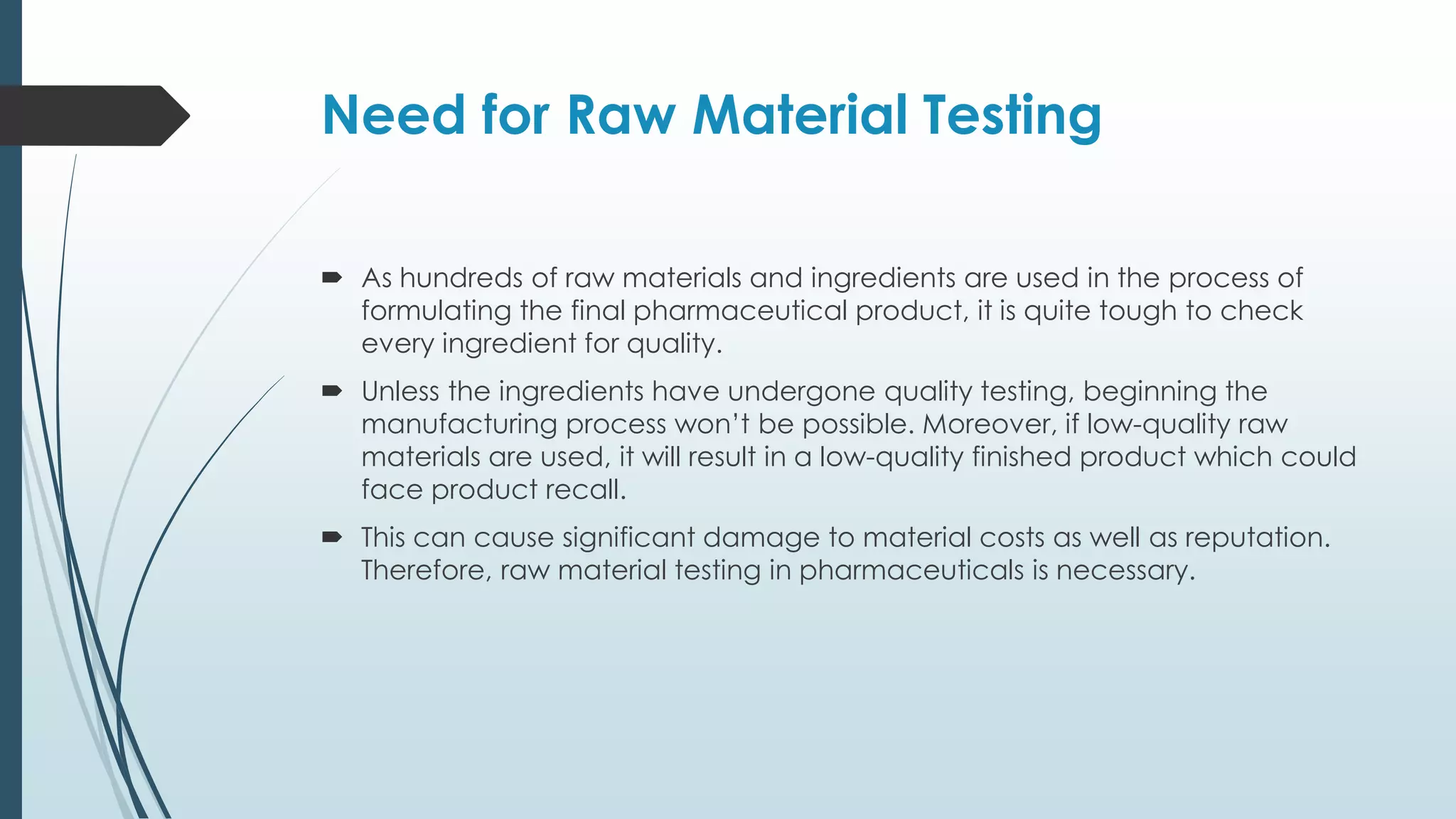 Analysis of raw materials | PDF