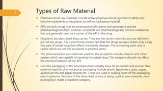 Analysis of raw materials | PPTX