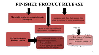 ANALYSIS OF RAW MATERIALS, FINISHED PRODUCTS, PACKAGING MATERIALS, IPQC ...