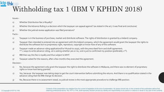 Analysis of recent tax cases | PPT