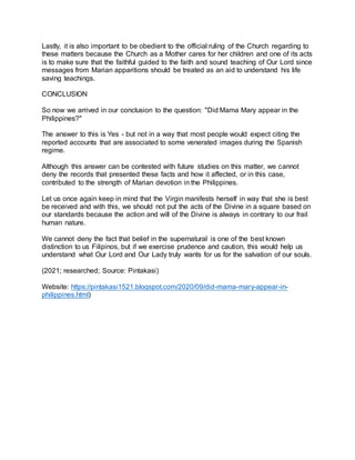 ANALYSIS OF REPORTED MARIAN APPARITIONS IN THE PHILIPPINES.docx