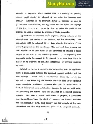 Analysis of Research and Lecturing Proposals That Meet Fulbright ...