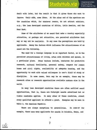 Analysis of Research and Lecturing Proposals That Meet Fulbright ...