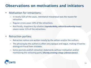 Analysis of retracted papers | PDF