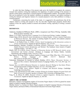 ANALYSIS OF RHETORICAL MOVES OF JOURNAL ARTICLES AND ITS IMPLICATION TO ...