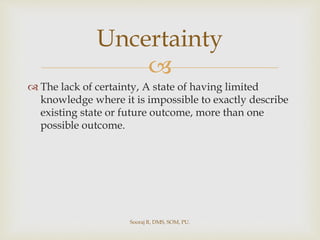 Analysis of risk and uncertainity | PPTX