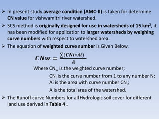 Analysis of runoff for vishwamitri river watershed using scs cn method ...