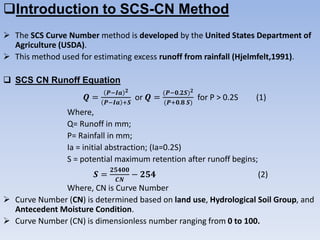 Analysis of runoff for vishwamitri river watershed using scs cn method ...