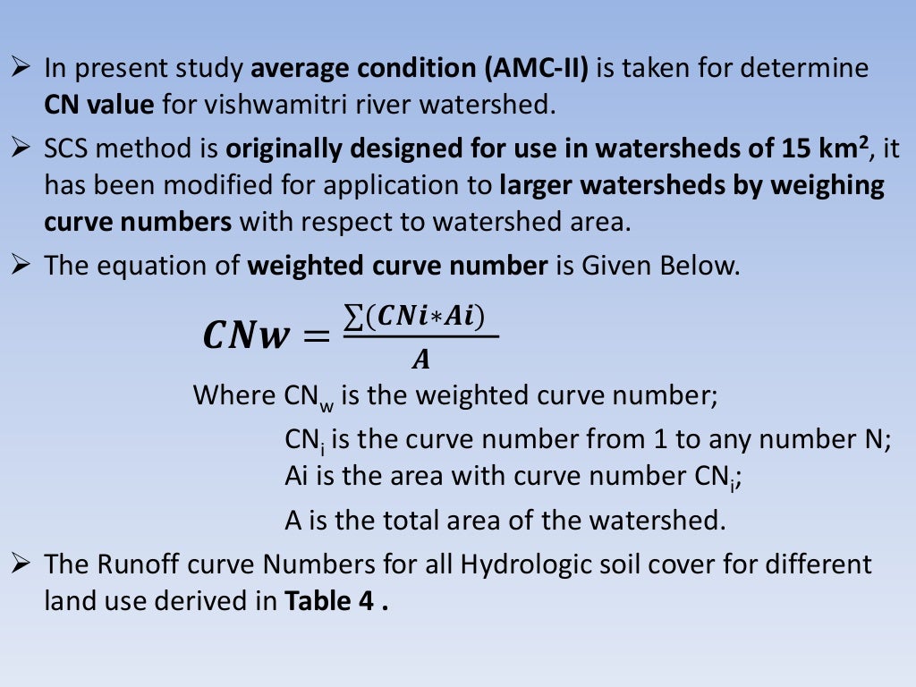 Analysis of runoff for vishwamitri river watershed using scs cn metho…