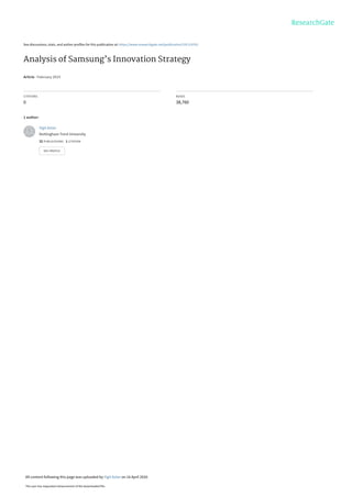 AnalysisofSamsungsInnovationStrategybyYigitAslan.pdf