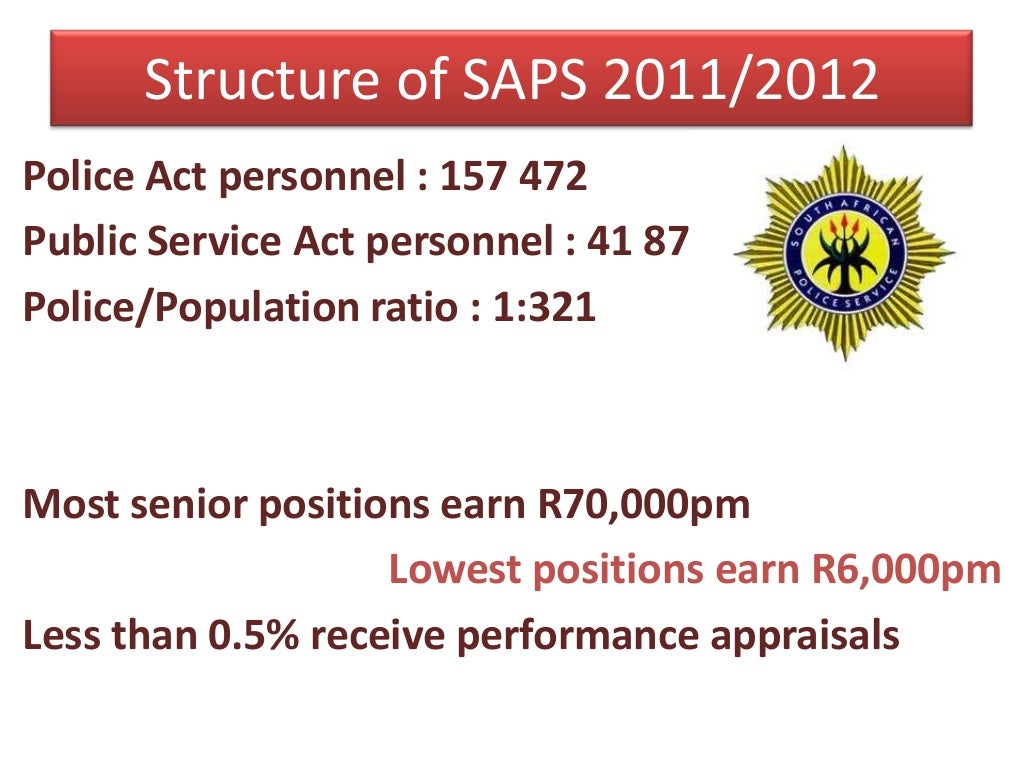 Analysis of SAPS 2011/2012 Annual Report (28 may 2013)