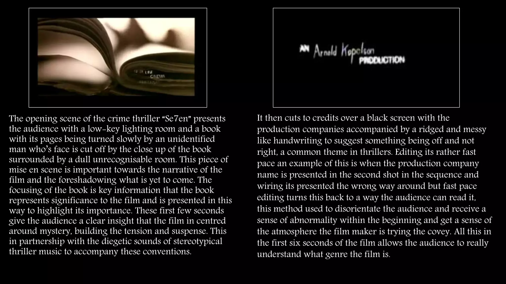 Analysis of se7en | PPTX