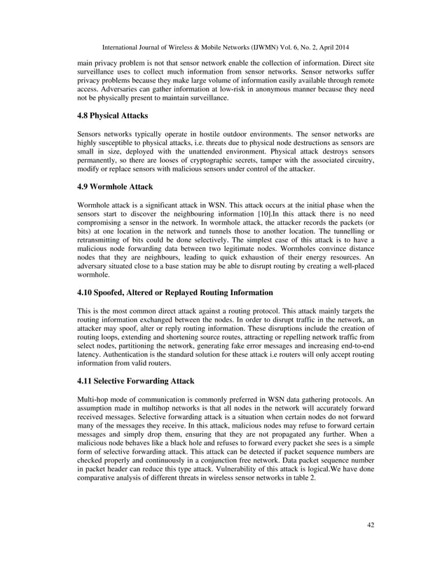 Analysis of security threats in wireless sensor network | PDF